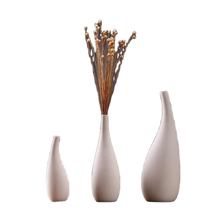 Japanese Modern Mini Water Drop Vase - Pure White Ceramic
