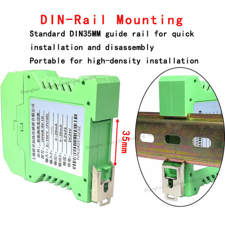 Distribution Conversion Module 4-20mA One in One Out 0-10V signal Isolator DC Current Voltage ...