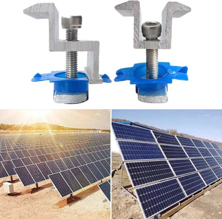 Dinfura Universal AL6005-T5 Anodized Solar Panel Mounting Clamps-Roof ...