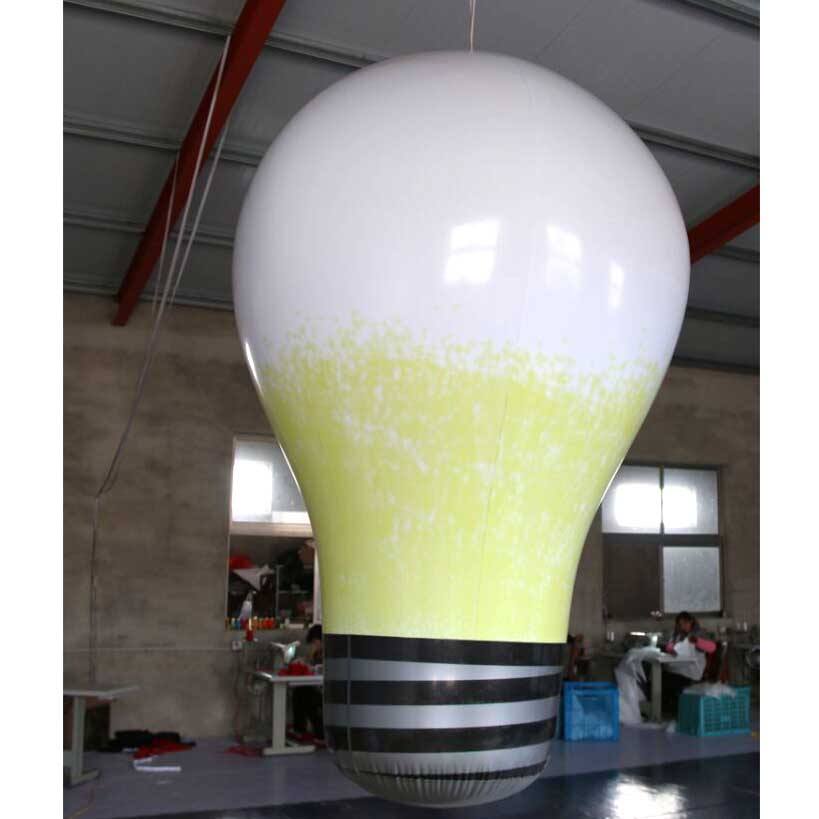 Cute Inflatable Light Bulb Toy Thickened PVC Vinyl Bulb Balloon Indoor ...