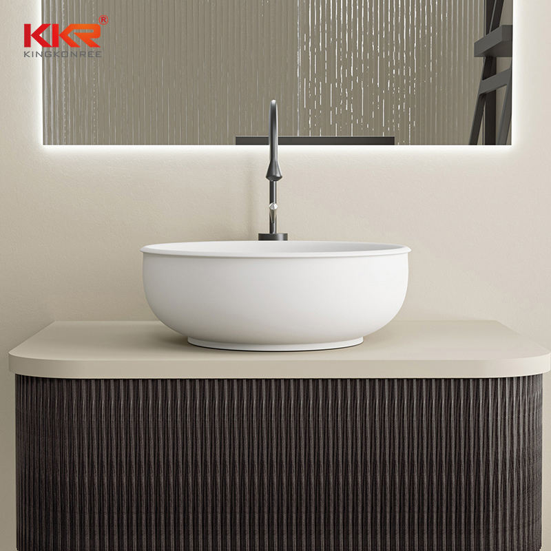 Modern Art Basin Handmade Sanitary Ware Solid Surface Counter Top ...