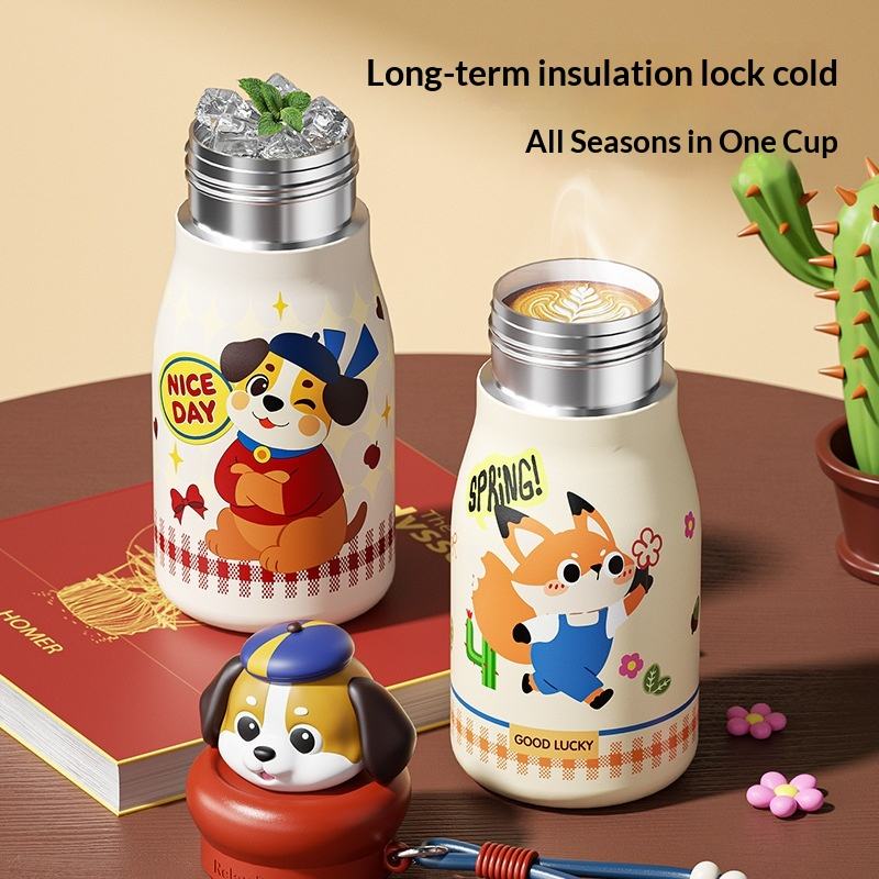 New Cute Cartoon Children's Thermos Bottle 316 Stainless Steel Double ...