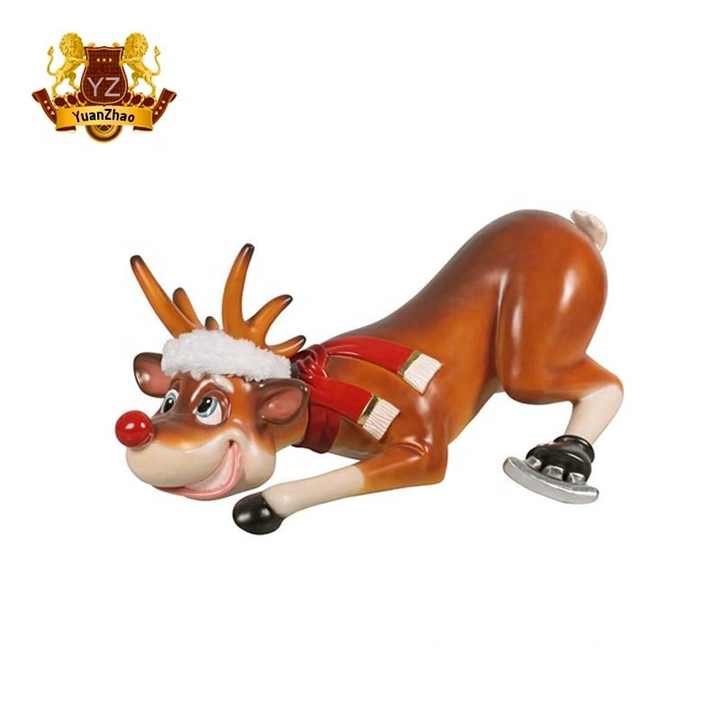 Lifelike Resin Reindeer Statue - Perfect for Christmas Decor