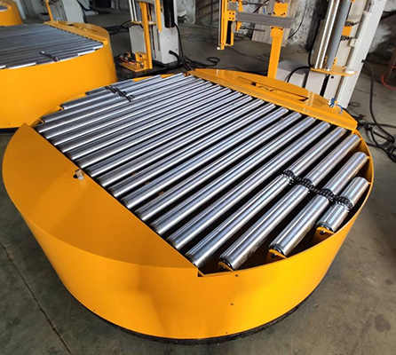 Fully-auto Turntable Conveyorized Pallet Stretch Wrapper Pallet Stretch ...