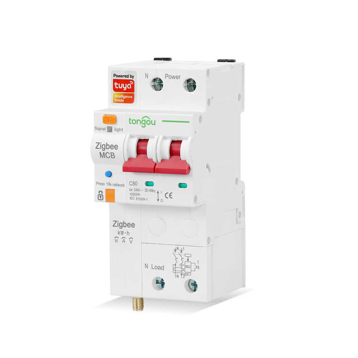 TUYA MCB Zigbee Smart Energy Meter - 63A 80A Circuit Breaker