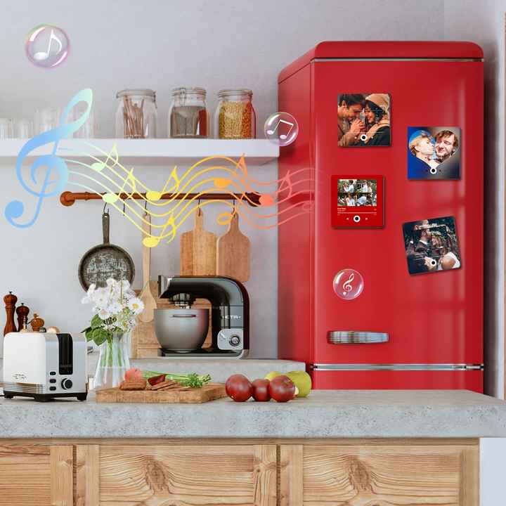 Music Player Personalized Photo Album Fridge Magnet
