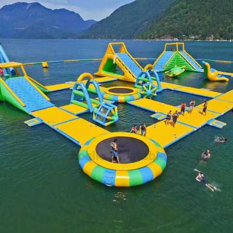 Beach Bar Bana Commercial Inflatable Floating Dock Platform With Tent ...