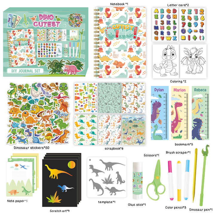 Dinosaur DIY Journal Kit Journaling Kit Dinosaur Theme for Writing and ...