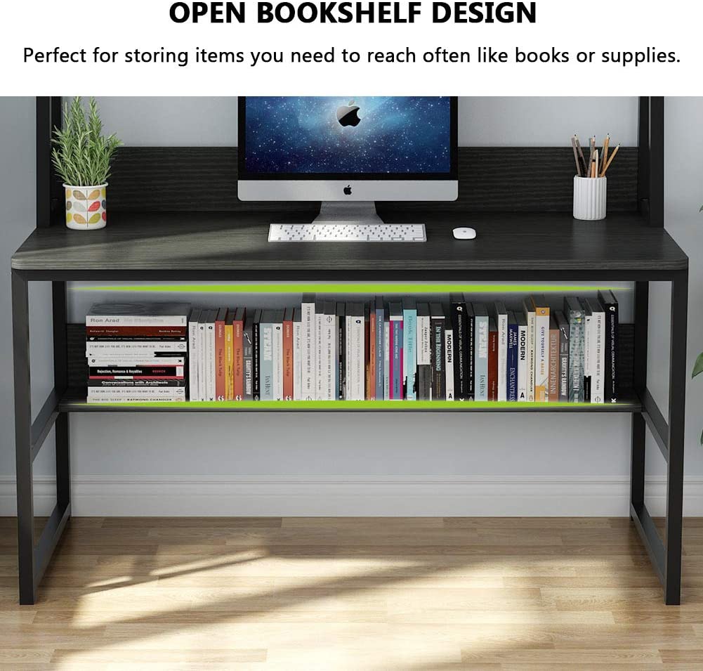 China Computer Desk With Hutch,47 Inches Home Office Desk With Space ...