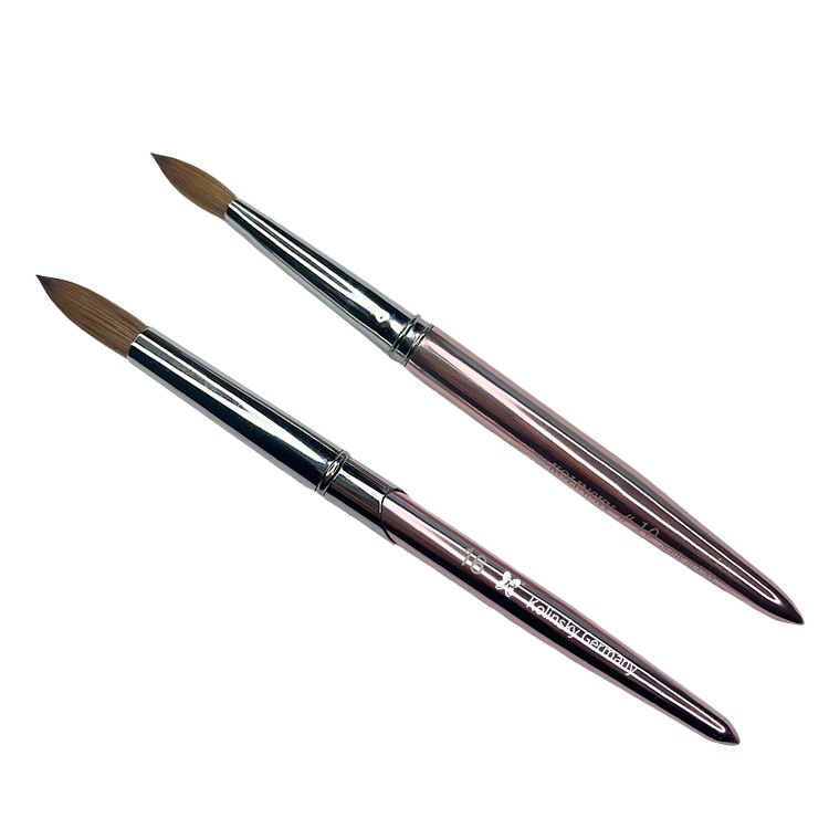 Kolinsky Nail Brushes Wholesale Acrylic Nail Brush EXW Price Coffee ...