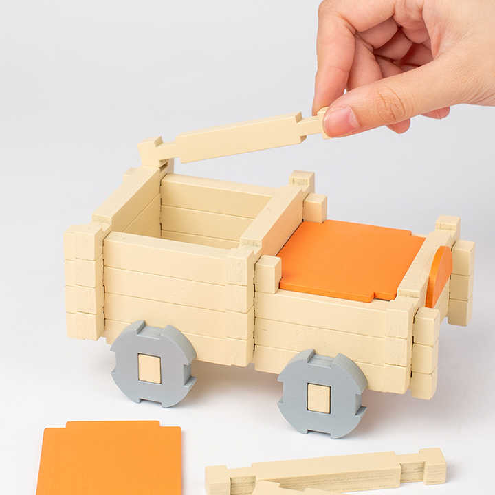 Wooden DIY Assembly Blocks Construction House Creative Mortise and ...