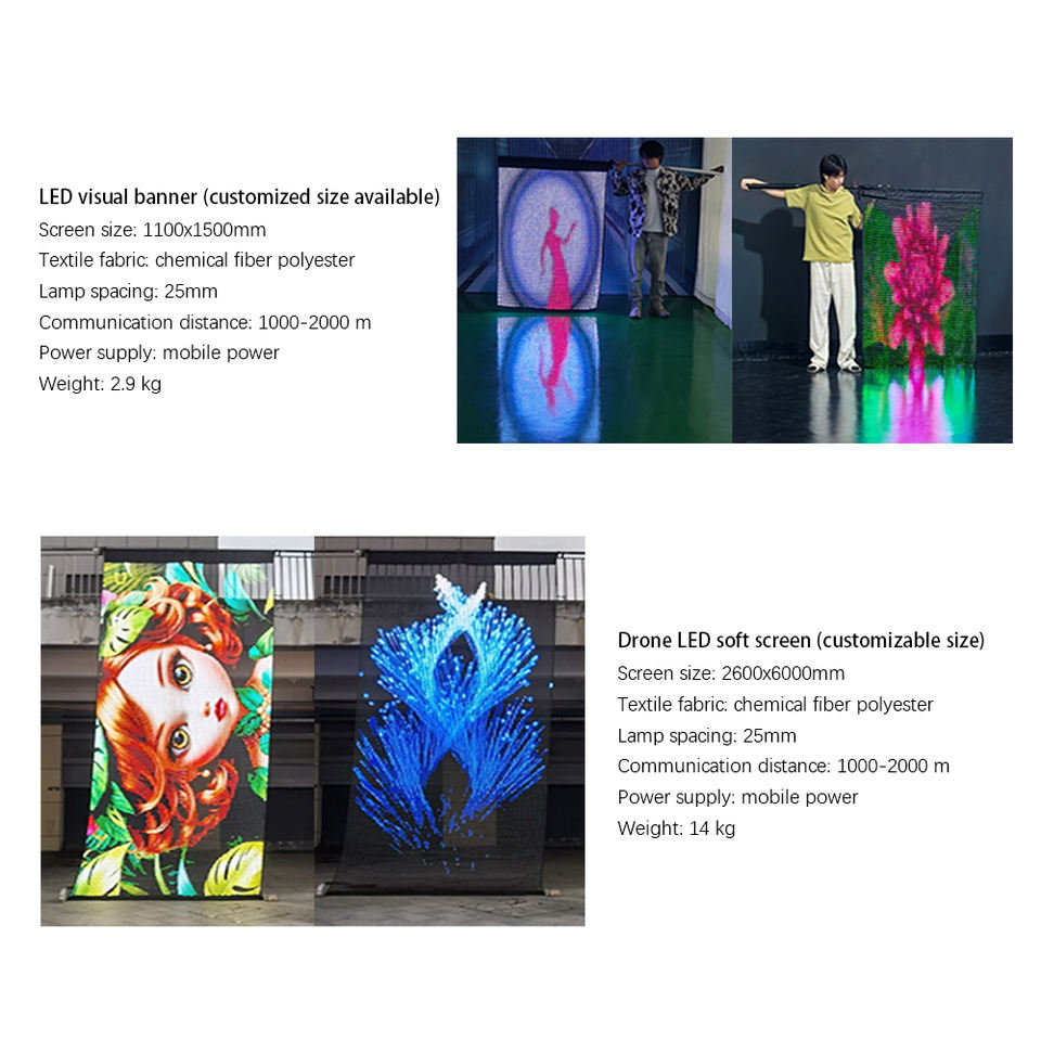 P15 P20 Flying Led Screen With the Drone Led Magic Pixel Carpet Banner ...