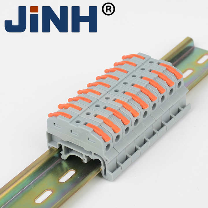 Din Rail Unthreaded Push in Spring Quick Terminal Cable Fitting ...
