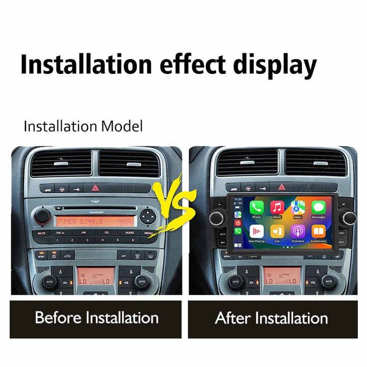 7 Inch OLED TFT Dashboard Car Radio Player Android 13 CarPlay Split 2GB ...