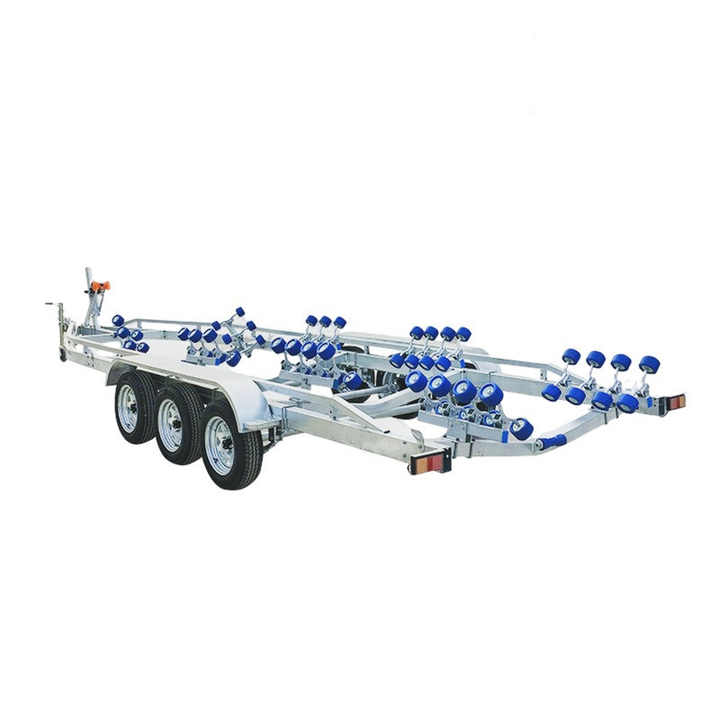 3T/4T/5T/6T/7T/8T customizable three-axis roller style yacht, motorboat, boat trailer, large ...