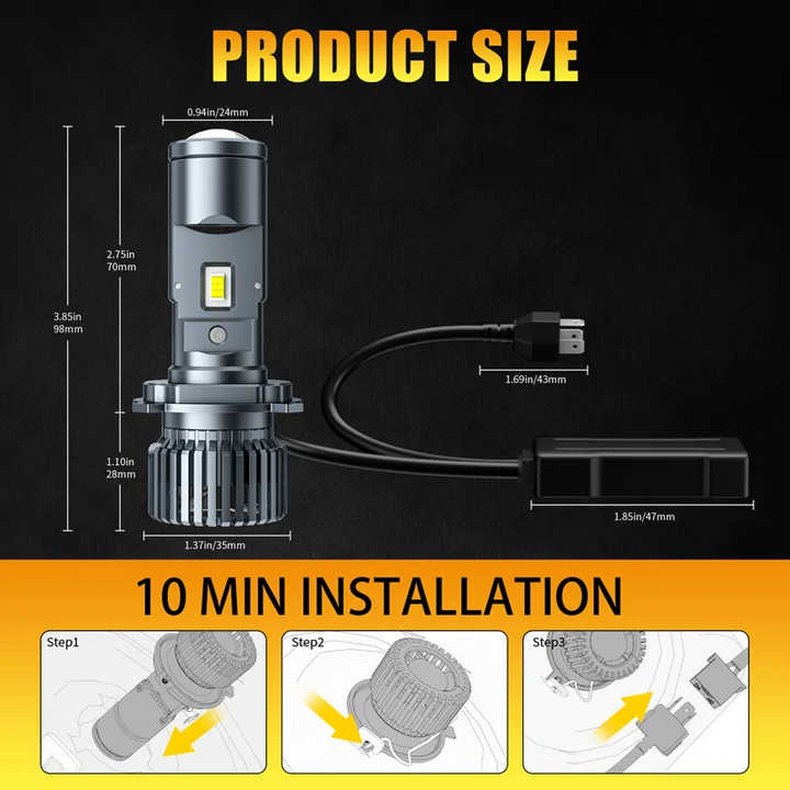 Better Price 12V 20000lm OEM GT4 Car LED Light H4 Car LED Headlight ...