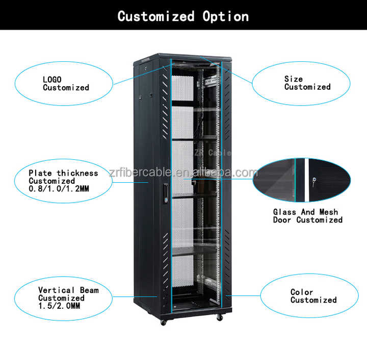 19 inch data center server network rack cabinet 12U 15U 18U 22U 27U 32U 37U 42U 47U floor ...