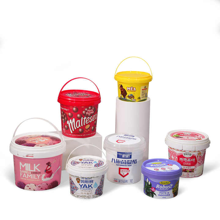 300ml~ 5L Wholesale Mini Bulk Food Packaging Plastic Buckets with Lid ...