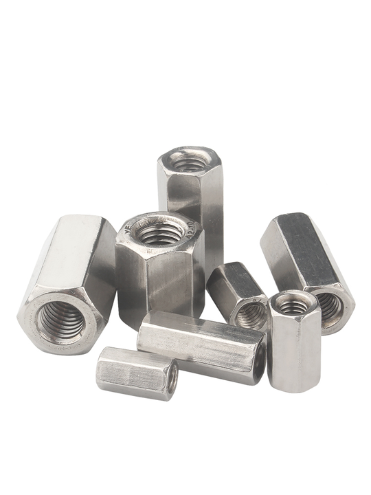 Metric Long Rod Nut Female Thread Straight Fitting Hex Rod Connector ...