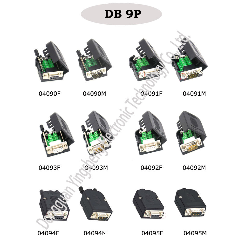 D-SUB RS232 DB9 pin female signal terminal breakout connector with ...