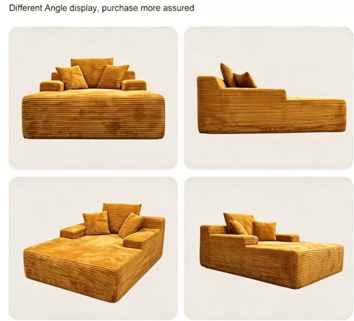 100% Pure Sponge Modular Sofa Compressed in Box Lightweight High ...