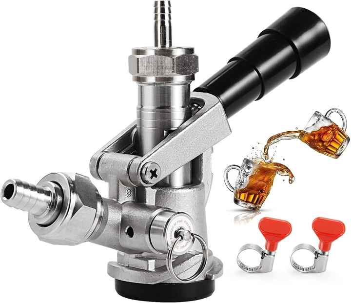 All Stainless Steel D Keg Coupler, Commercial Kegerator Sankey D System ...
