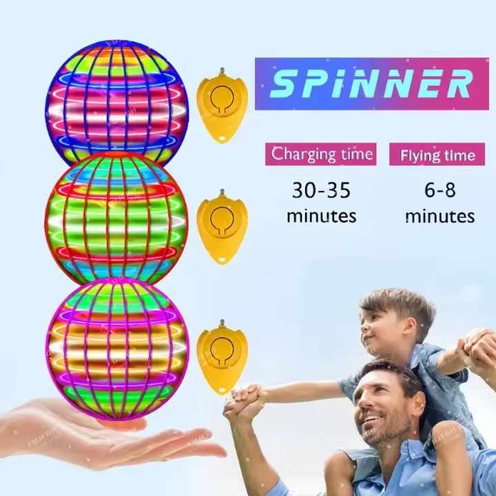 Flying Ball Boomerang Flyorb Magic With LED Lights Drone Hover Ball Fly ...