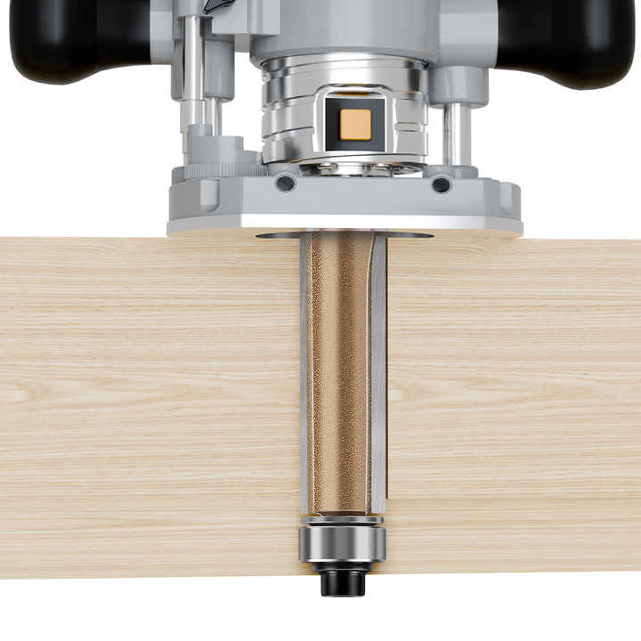 6mm and 1/4in Round Shank 2-Degree Spiral Bevel Edge Trimming Cutter ...