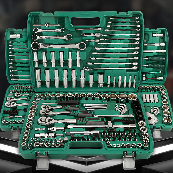 Workshop Professional Mechanic Tool Kit Universal Auto Drive Ratchet Socket Wrench Set Repair ...