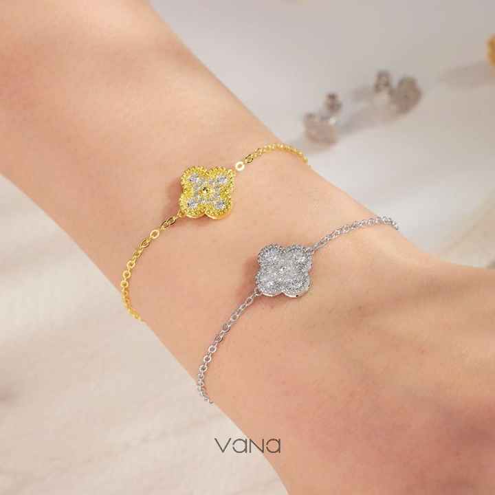VANA Four-Leaf Clover Jewelry - 925 Sterling Silver Charm Bracelets