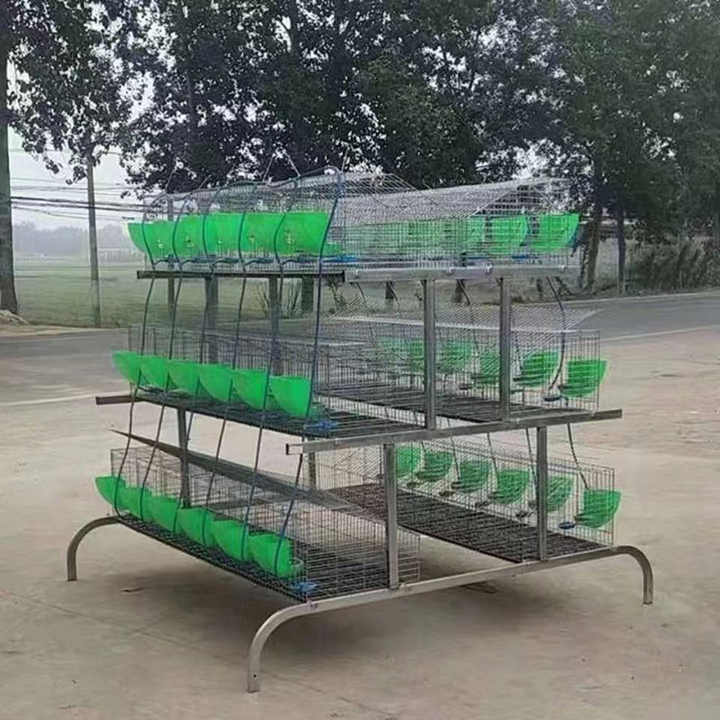 Good Quality Galvanized Wire Mesh Rabbit Breeding Cage 3 Tiers 36 Bits ...