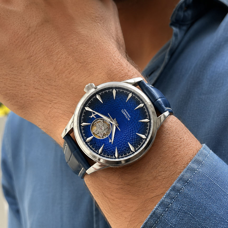Custom Mens Automatic Mechanical Watch 50M Waterproof Synthetic ...