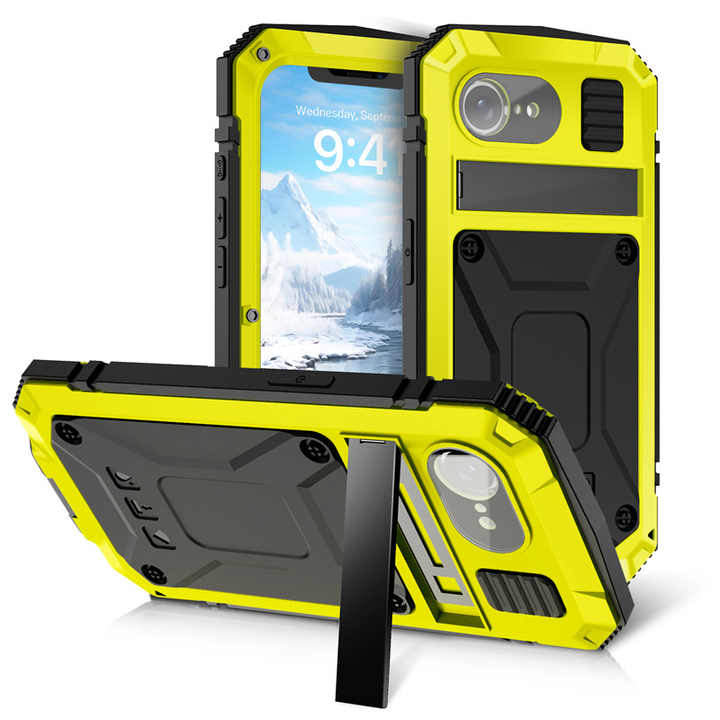 Heavy Duty Metal Armor Full Body Case For Apple iPhone 16e / SE 2025 ...