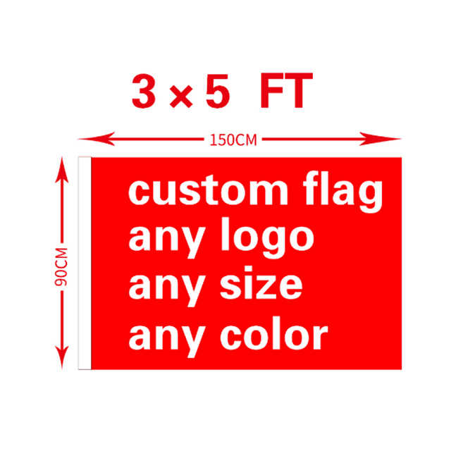 Custom 3x5ft Logo Flag Banner - DIY OEM Printed Design