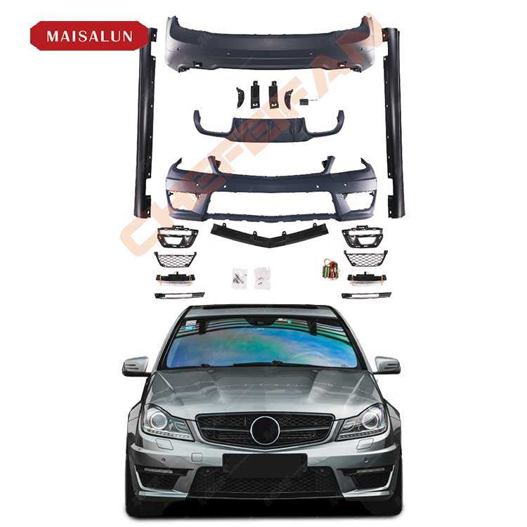 Conversion Kit C63 Style Body Kit for Mercedes Benz C Class W204 LCI ...