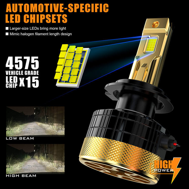 High Power 2025 Car Led Headlight Bulbs 9-30V 240W 4575 LED Chips 3 ...