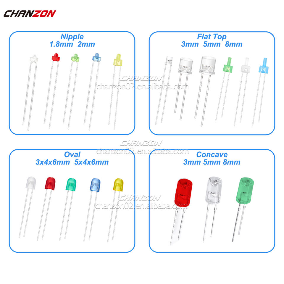 Through Hole DIP LED 2mm-10mm in Various Colors - Reliable Light ...