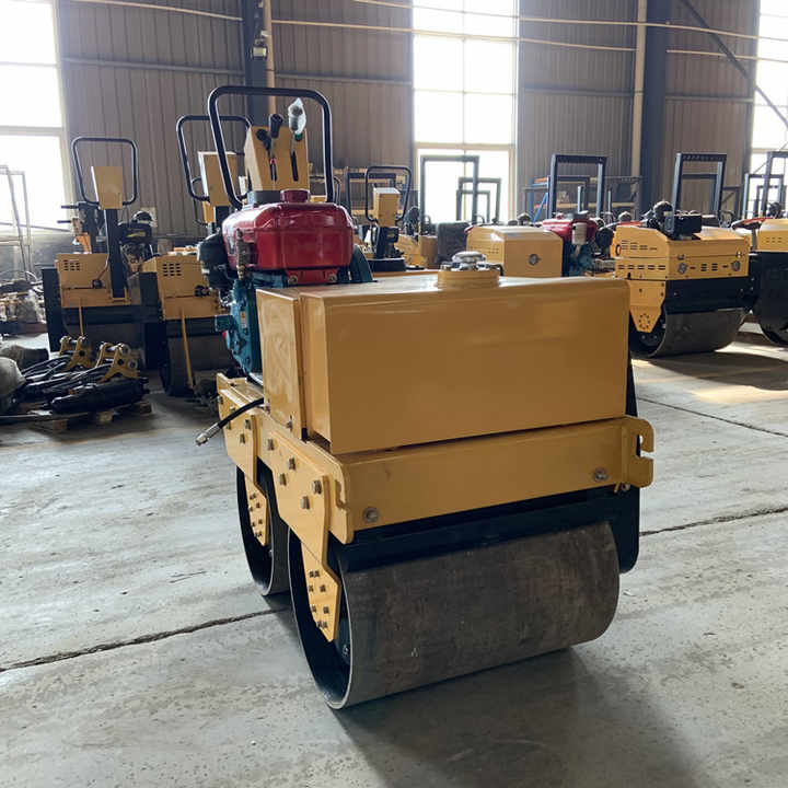 Double Drum Tandem Vibratory Road Roller Walk Mini Compactor Hydraulic ...