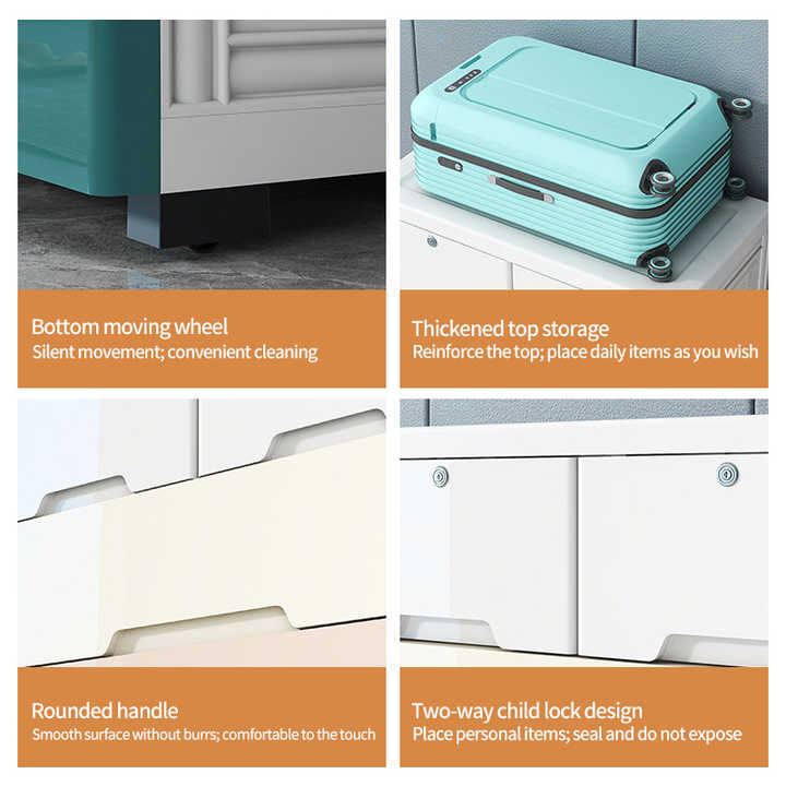 Colorful Multi-Layer Cupboard Handles - Plastic Storage Cabinets with ...