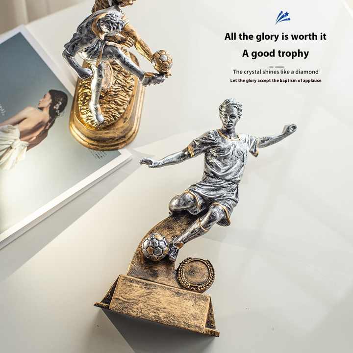 For Customized Football Trophy Series Resin Statue Figurines Premium ...