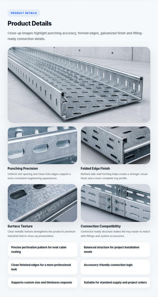 High Quality Electrical Zinc-aluminum-magnesium Perforated Cable Tray ...