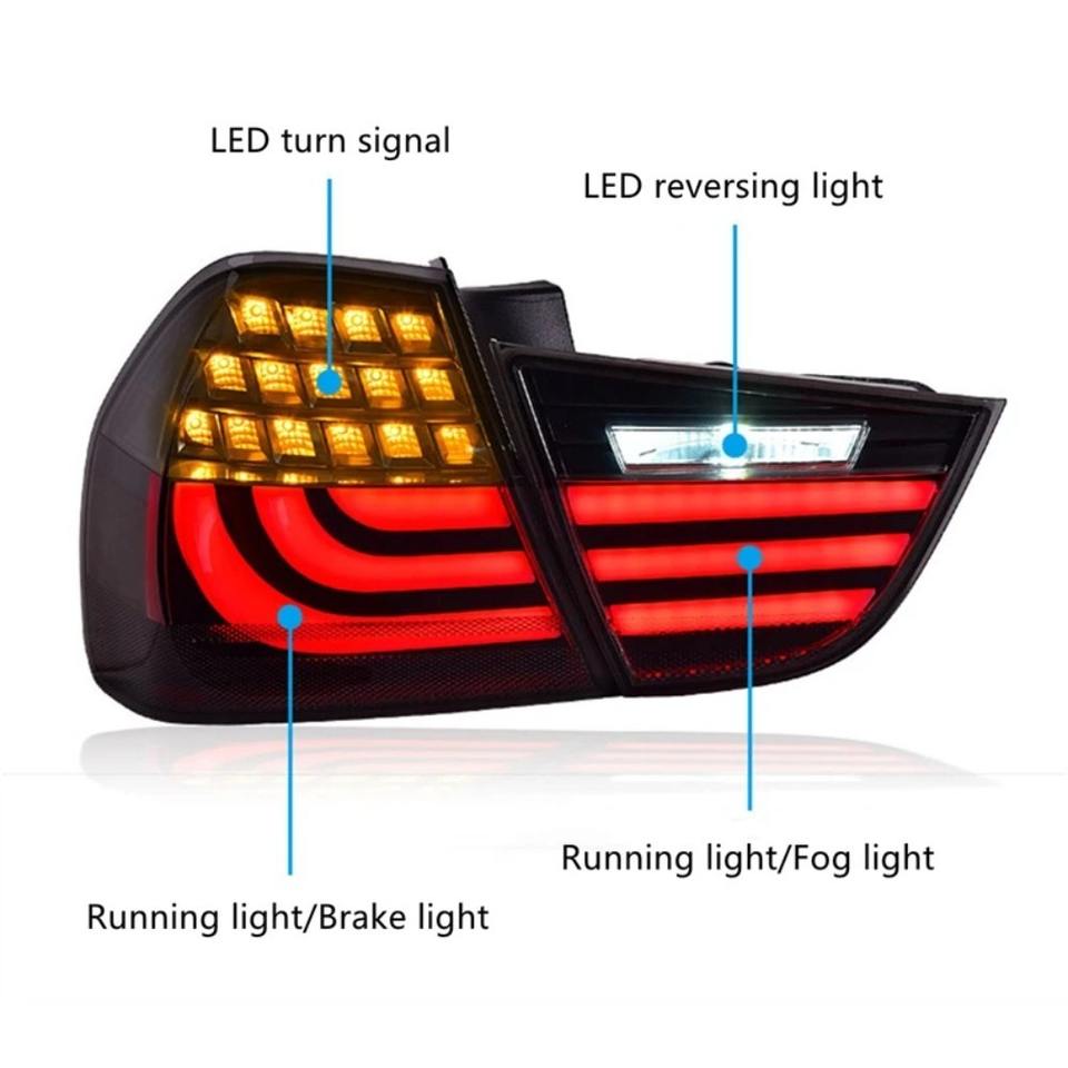 HETOP E90 Taillights 2009-2012 3 Series Rear Lamp Taillight LED Tail ...