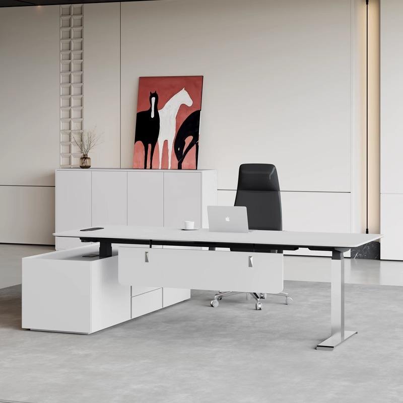 CEO Electric Height-Adjustable Wooden Extendable Modular Office Table ...