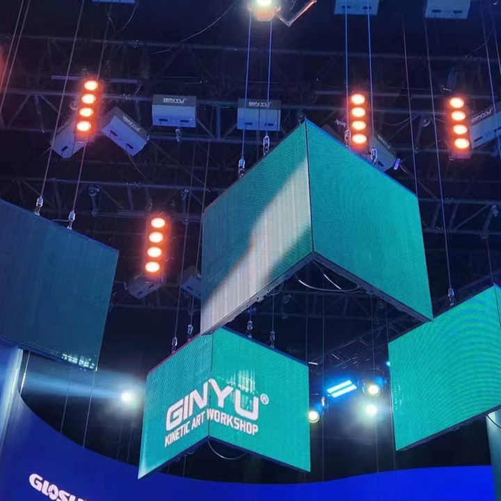 GINYU Latest Kinetic LED Display LED Lifting Screen DMX Control ...