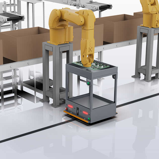 Warehouse Mobile Robot AGV Auto Guided Vehicle Carry 50kg Material ...