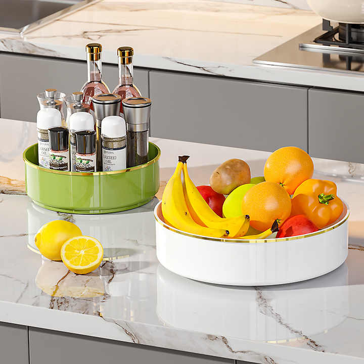 OWNSWING Kitchen Rotating Storage Rack Home Desktop Multi-functional ...