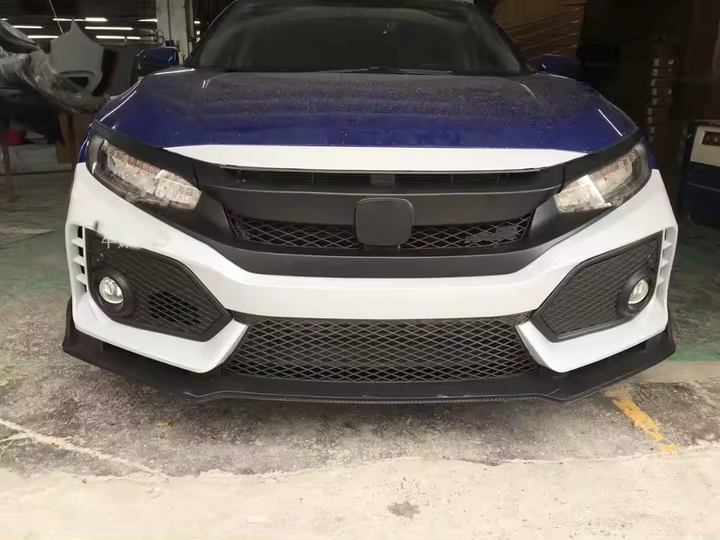 Type R Style Conversion Front Bumper Car Body Kits W/ Grille for 2016 ...