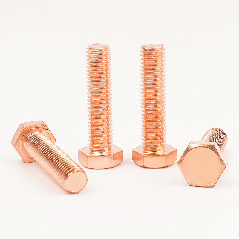 LG M3-M16 DIN933 Purple Copper Hex Head Bolts Grade a High-Temperature ...