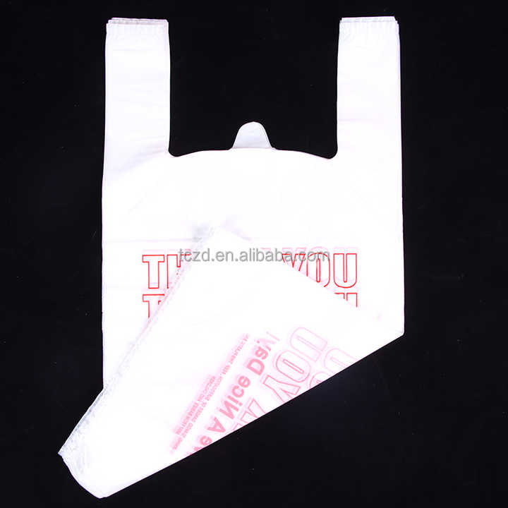 Custom Logo Printed Vest Bags Plastic Shopping Bags, Promotional T ...