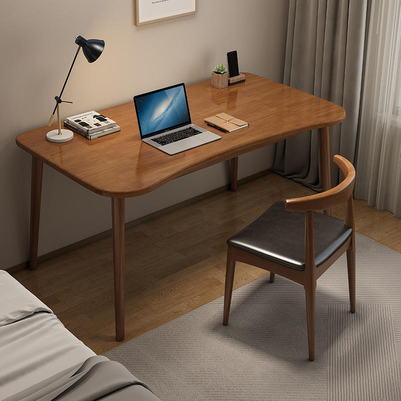 Simple solid wood computer desk home study desk bedroom office desk ...